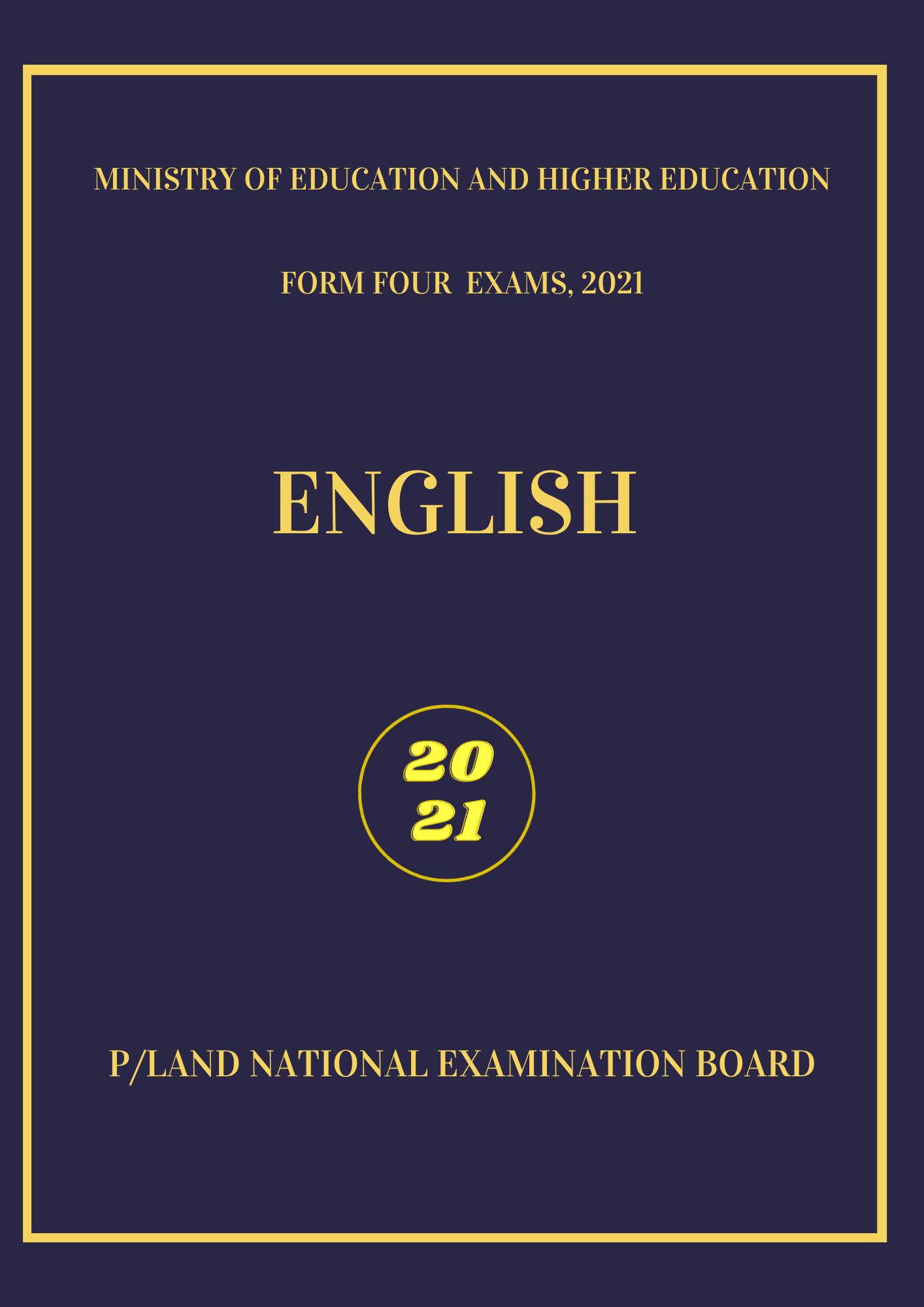 English exam for 2021 - somexams.com