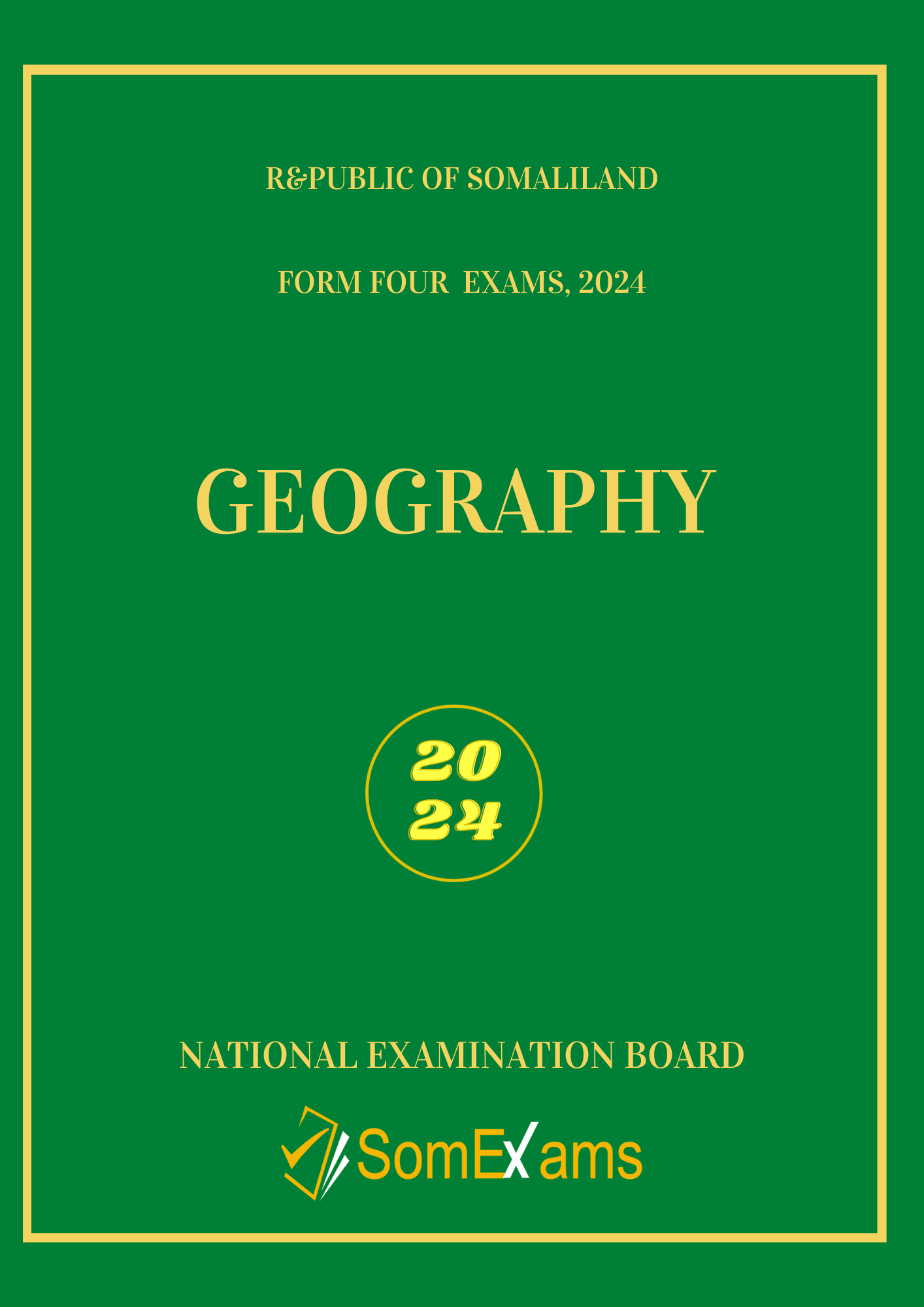 Geography exam for 2024 - somexams.com