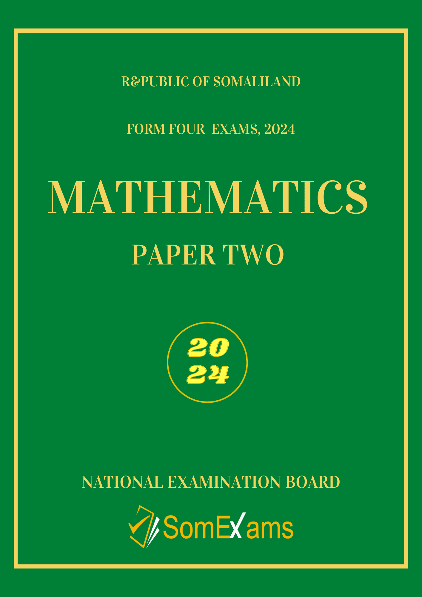 Mathematics-P2 exam for 2024 - somexams.com